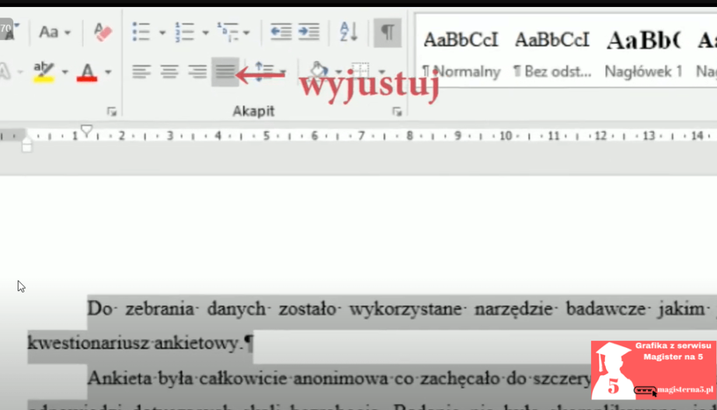 Czcionka, akapity, interlinia i wyjustowania w pracy dyplomowej ...